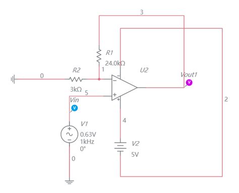 Non Inverting Amplifier Multisim Live