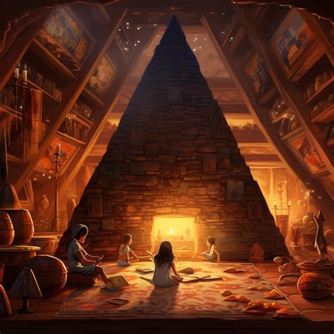 Premium Photo There Is A Girl Sitting In Front Of A Fireplace In A