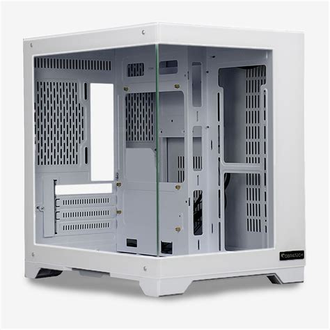 Vision White Gaming Computer Pc Case Mini Tower Dual Chamber Tempered Glass Cobratech Pcs