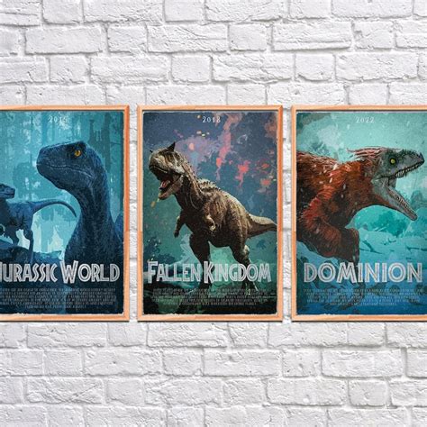 Jurassic World Rebirth Posters Etsy Uk