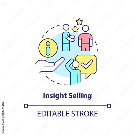 Insight Selling Concept Icon Suggesting Winning Strategies Abstract