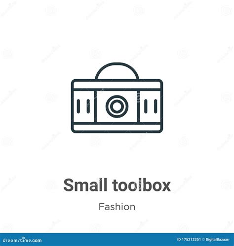 Small Toolbox Outline Vector Icon Thin Line Black Small Toolbox Icon Flat Vector Simple