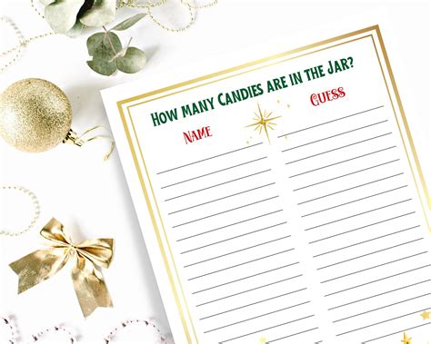 Christmas Candy Guessing Game Guess How Many Candies In Jar How Many