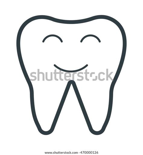Healthy Teeth Vector Icon Stock Vector Royalty Free 470000126