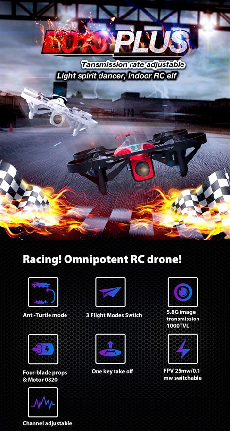 Eachine E013 Plus Micro Fpv Racing Drone Anti Turtle Mode W 5 8g 48ch