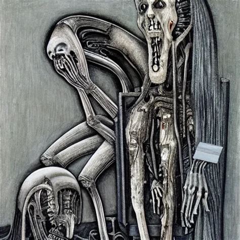 A Painter At His Easel Crying In Despair Painting By Stable