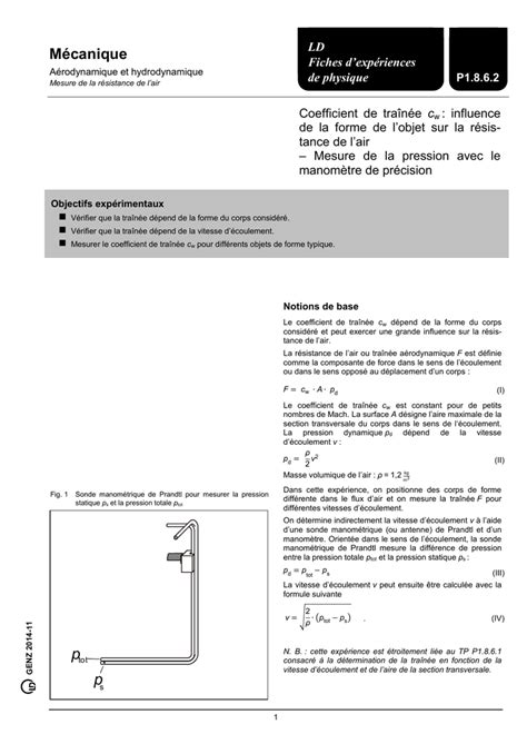 P1 8 6 2 Coefficient De Traînée