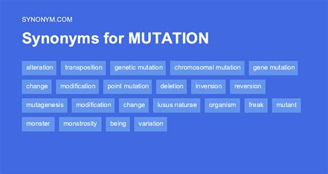 Another Word For Mutation Synonyms And Antonyms