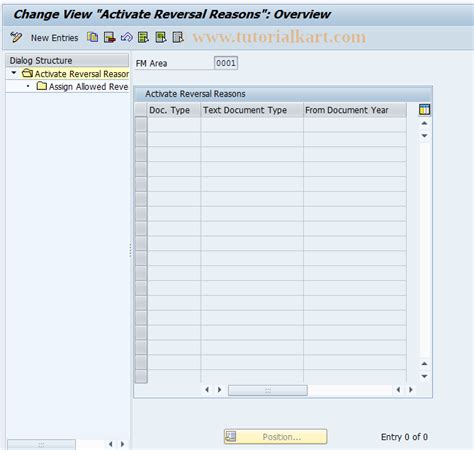 Fmrevactreason Sap Tcode Activate Reversal Reasons Transaction Code