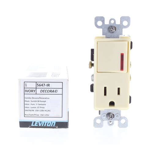 🏠 Leviton Ivory Decora Lighted Rocker Wall Switch And Outlet 15a Red Indicator Light In Stock