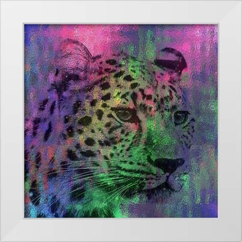 Phillip Jamie 20x20 White Modern Wood Framed Museum Art Print Titled Abstract Lepard