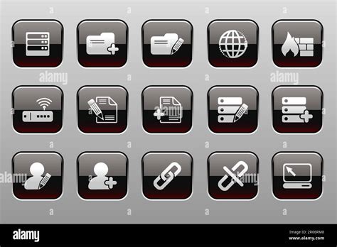 database and network icons stock vector image and art alamy
