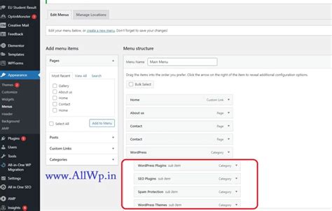how to add navigation menu in wordpress website all about wordpress