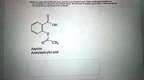 Structure Of Aspirin Functional Groups