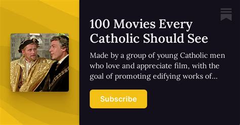 100 Movies Every Catholic Should See Joe Wilson Substack