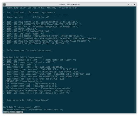Sauvegarder et restaurer une base de données MariaDB Le blog technique de Microlinux