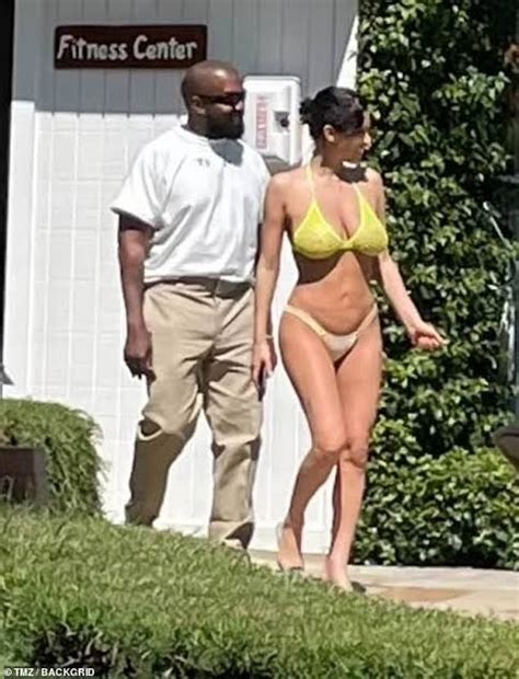 Kanye Wests Wife Bianca Censori Rocks A Busty Yellow Bikini At The