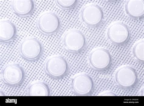 A Blister Pack Unit Dose Packaging For Pharmaceutical White Tablets