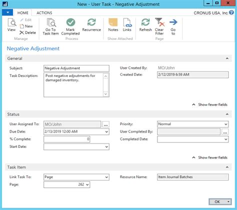 How To Use The ‘user Task Feature In Microsoft Dynamics Nav 2018