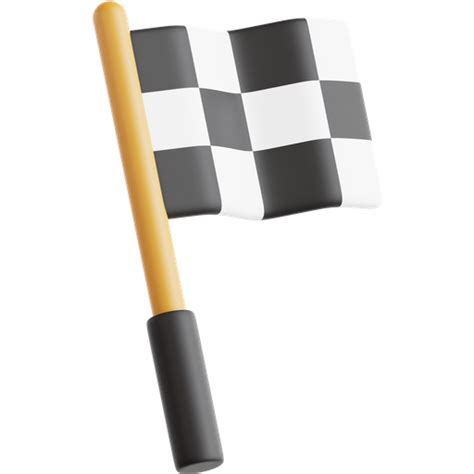 Finish Flag Racing Flag Sport Game Start Race 3d Illustration
