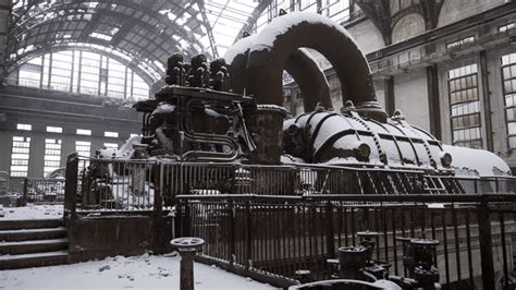 The Big Ben Unit Turbine From A 1920s Power Plant In A Snowstorm R Abandonedporn