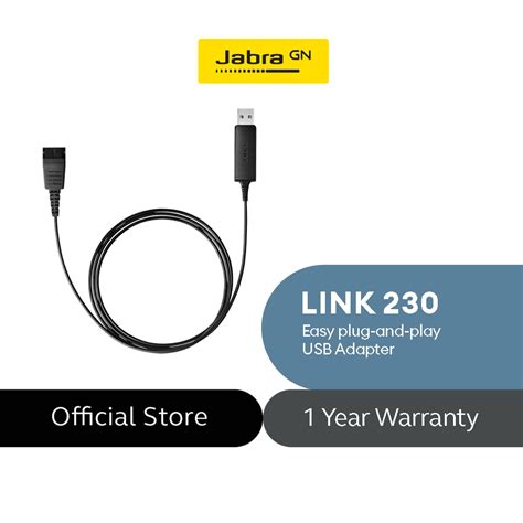 Jabra Link 230 USB Adapter For Corded QD Headsets Shopee Philippines