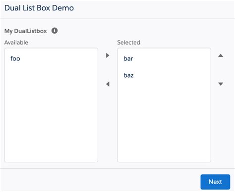 Duallistbox Flow Screen Component Unofficialsf