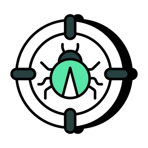 Virus Under Reticle Debugging Icon 26568661 Vector Art At Vecteezy