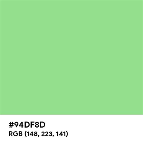 94df8d Color Name Is Light Green