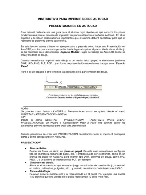 Instructivo Para Ploteo Y Escalas En Autocad Pdf Ventana