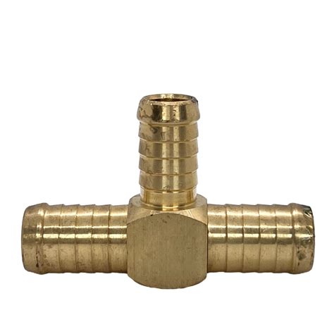 Brass Hose Barb Reducing Tee
