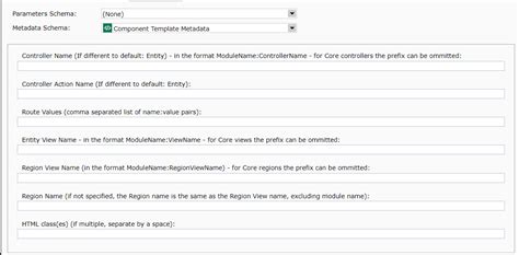 Dxa Component Template Metadata Schema Documentation Tridion Stack