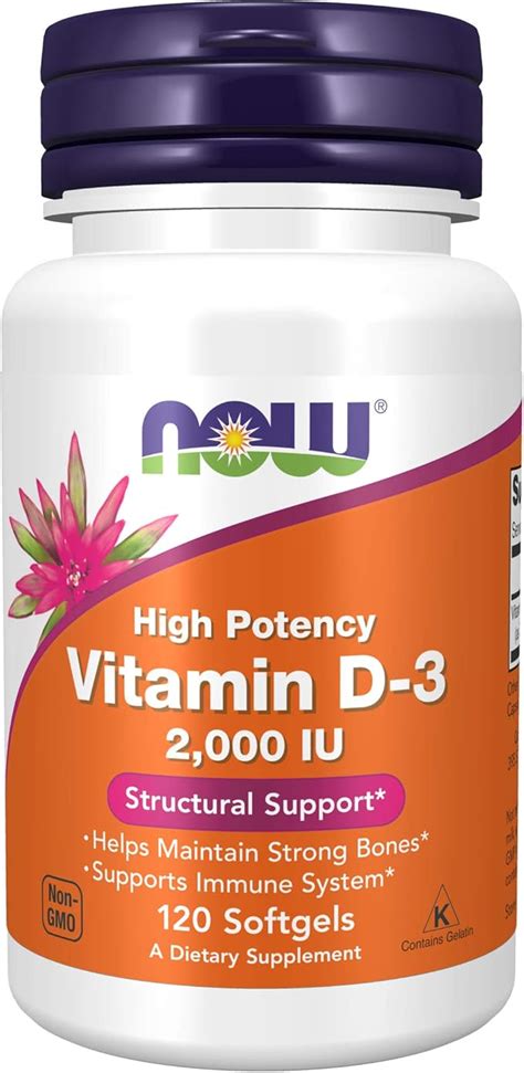 Now Foods Vitamin D 3 2000iu 120 Softgels Buy Online At Best Price In
