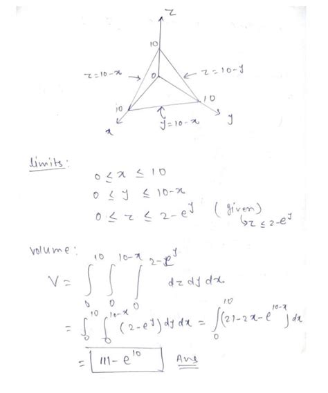 Calculus Find The Volume Of The Given Solid Mathematics Stack Exchange