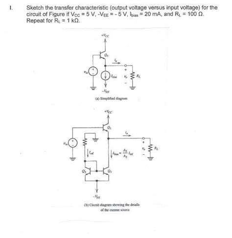 solved sketch the transfer characteristic output voltage