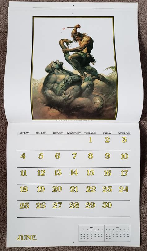 1978 Tarzan Calendar Boris Vallejo Original Sealed Mailer Ebay