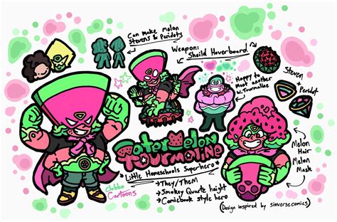 Updated Design For My Steven And Peridot Fusion Concept Watermelon Tourmaline R Stevenuniverse