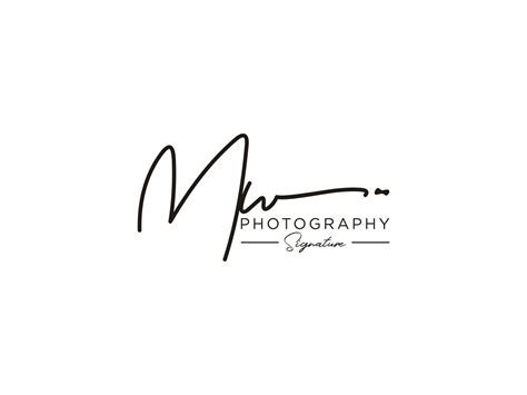 Letter Mw Signature Logo Template Vector 11328356 Vector Art At Vecteezy