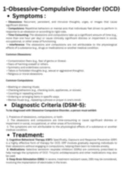 Solution Obsessive Compulsive Disorder Ocd Psychological Disorders Symptoms Diagnostic