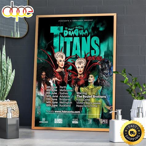 The Boulet Brothers Dragula Titans Tour 2023 Poster Canvas Styletrendy
