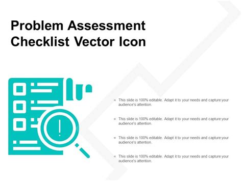 Problem Assessment Checklist Vector Icon Ppt Powerpoint Presentation