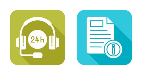 24 Hr Support And Document Icon 32782010 Vector Art At Vecteezy