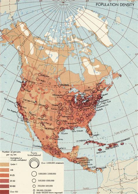 North American Population Map