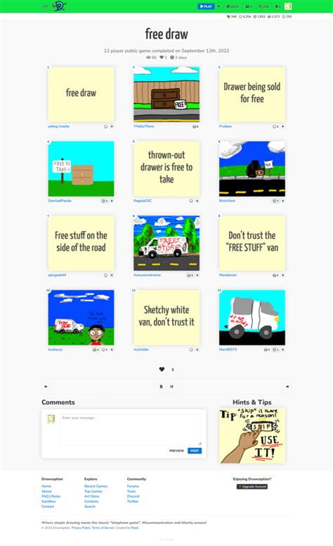 Screenshot Of Drawception Browser MobyGames