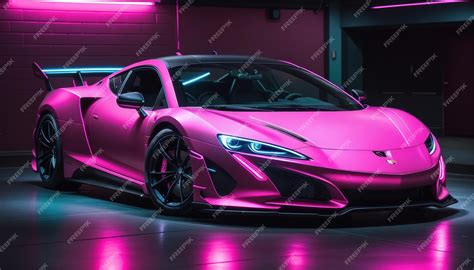 Premium Photo A Pink Sports Car Racing Wallpaper