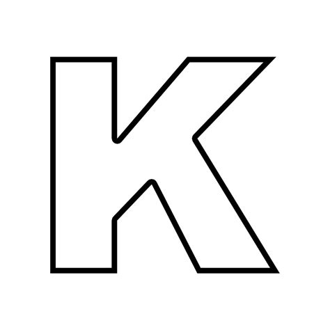Letra Normal K Para Colorear Imprimir E Dibujar Coloringonlycom Porn