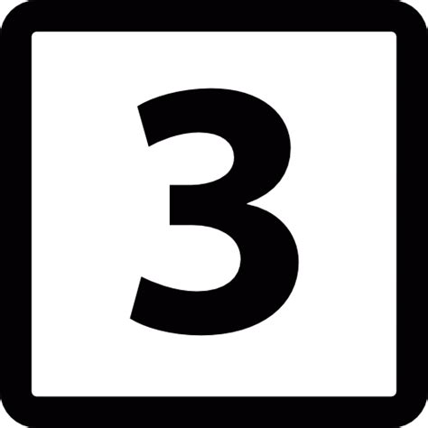 Free Icon Number Three