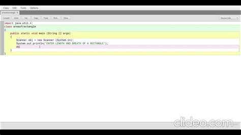 Programme In Java To Find The Area Of A Rectangleby Using Scanner