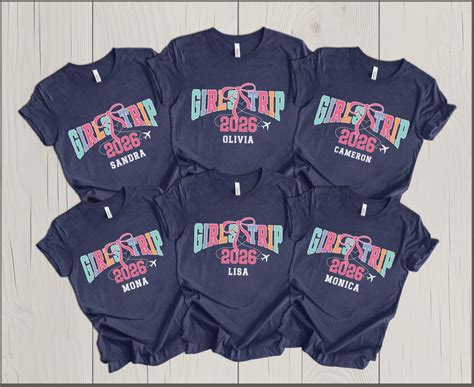 2026 Girls Trip Coquette Shirtscustom Girls Trip Matching Girls Trip