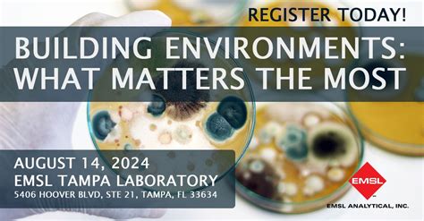 Emsl Analytical Inc On Linkedin Emsl Is Hosting A New Training Class At Our Emsl Tampa